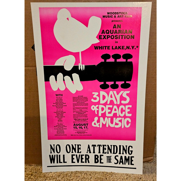 Unbranded | Art | Vintage 969 Poster Concert Woodstock An Aquarian ...